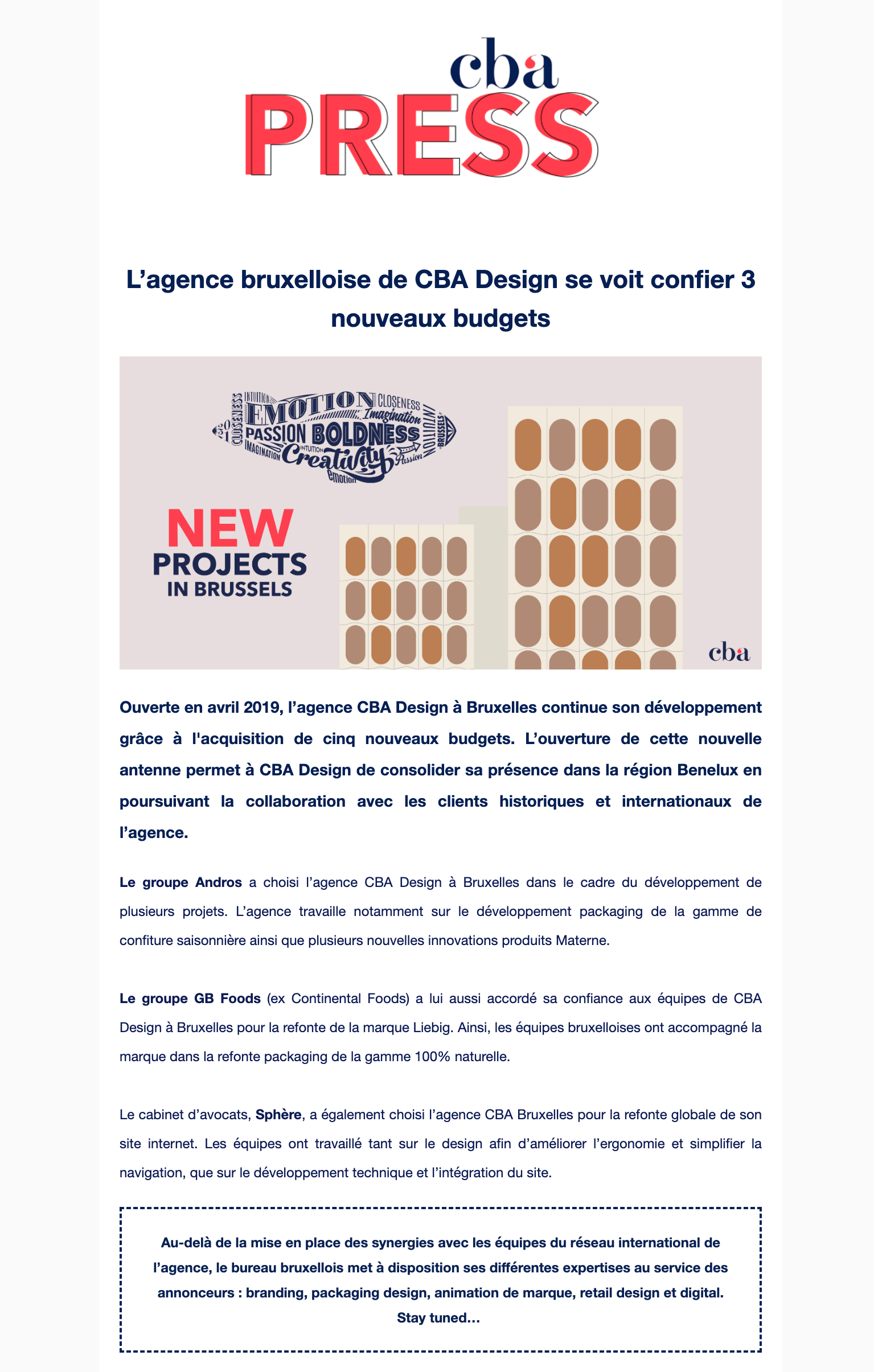 Presse - CBA Design France
