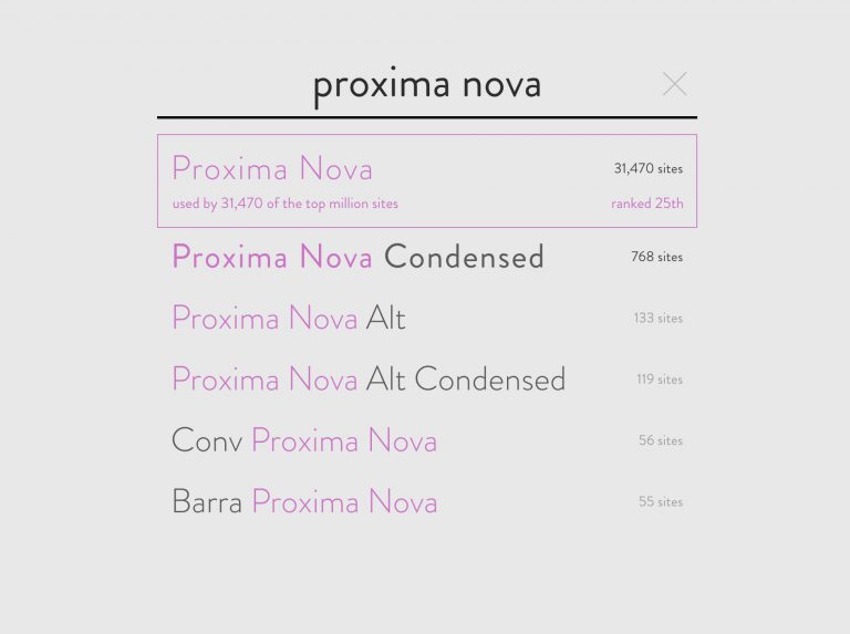 Design: Proxima Nova