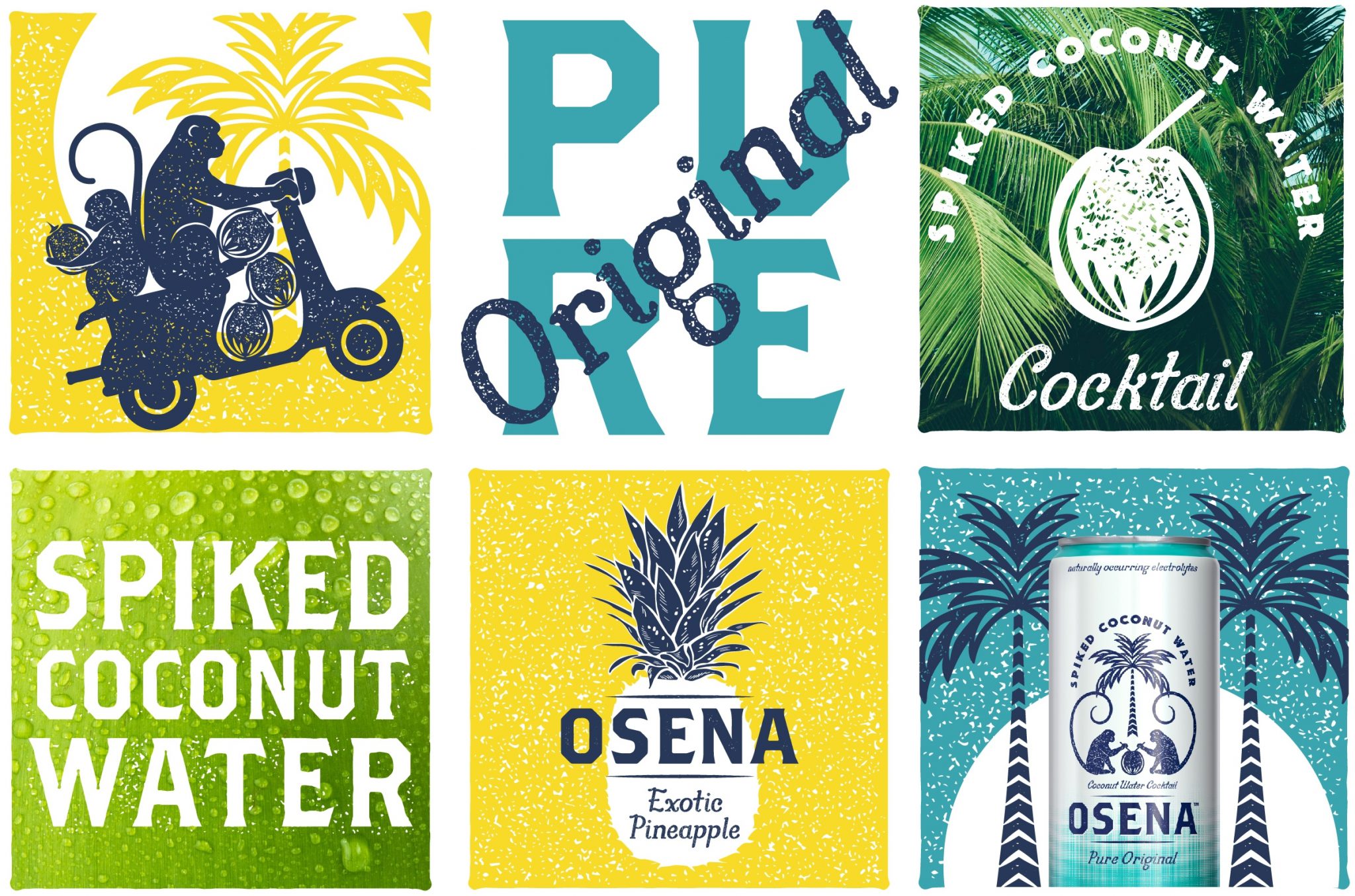 Osena Spiked Coconut Water - Brand Identity